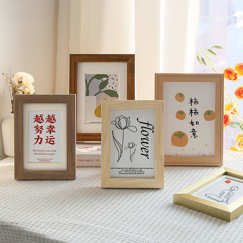Customizable Size 】 A2 A3 A4 Ins Solid Wood Ultra thin Photo Frame ...