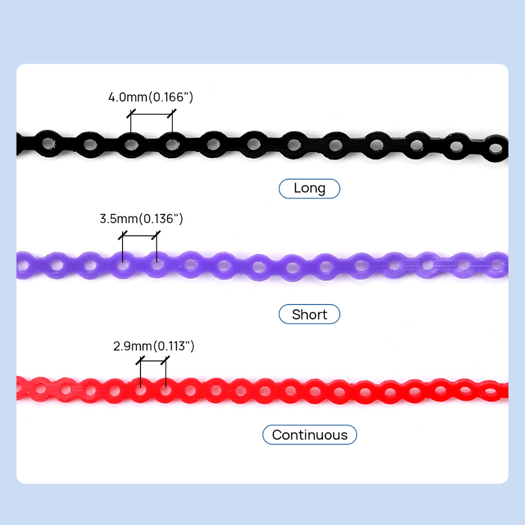 15 Feet/Roll Dental Orthodontic Elastic Ultra Power Chain Rubber Band ...