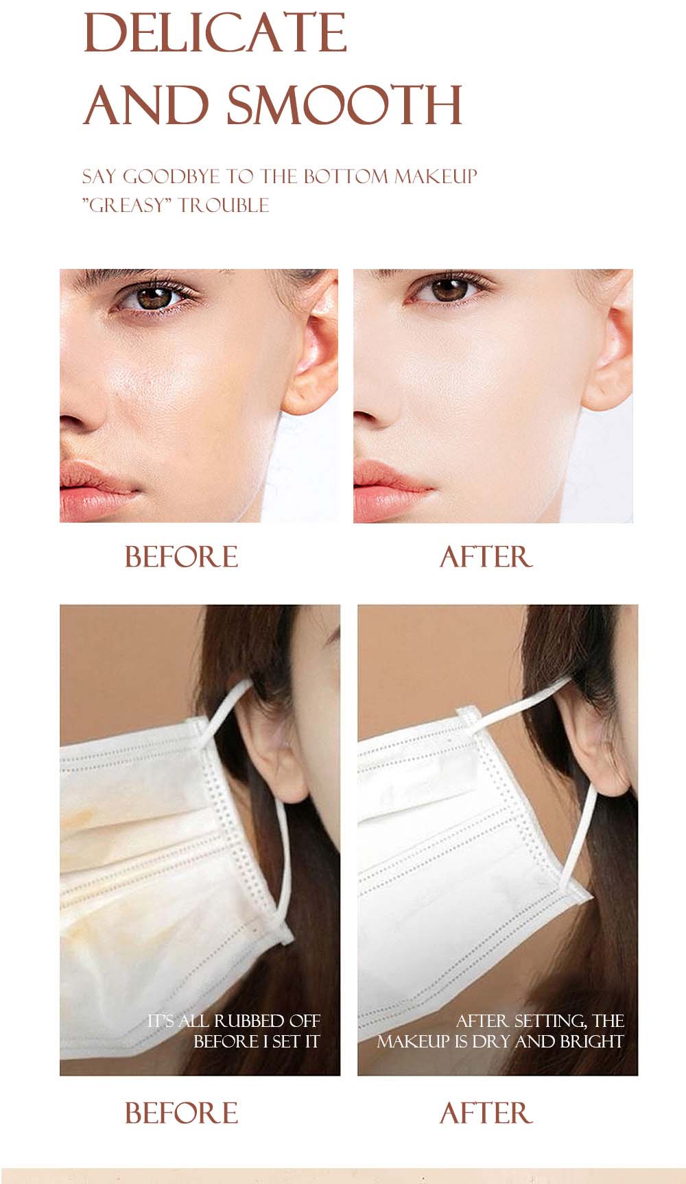 SAM SUGAR Mineral Setting Powder: Long-Lasting, Concealing, Oil-Control ...