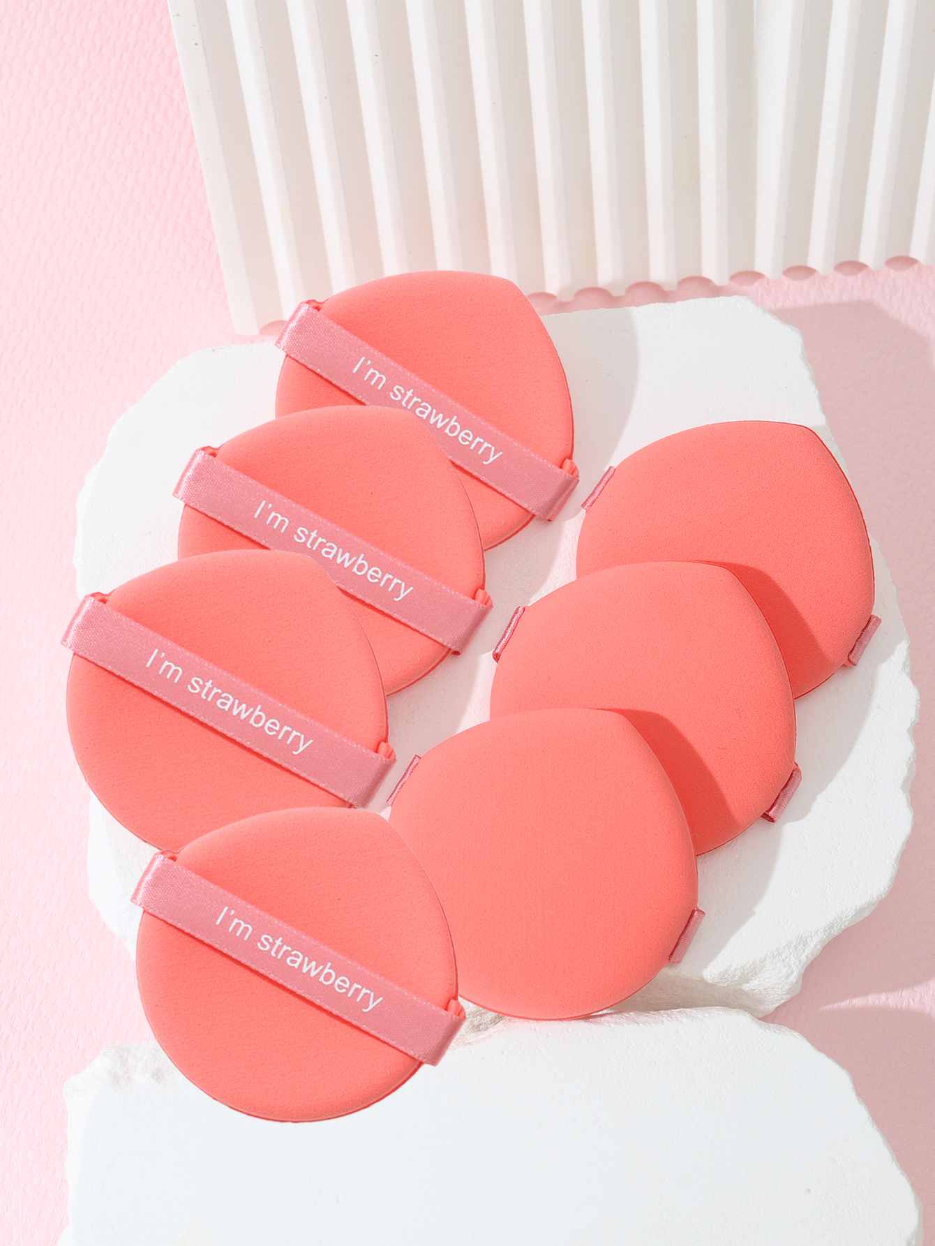 7-Piece Air Cushion Puff With Storage Case, Reusable Makeup Sponge, Wet ...