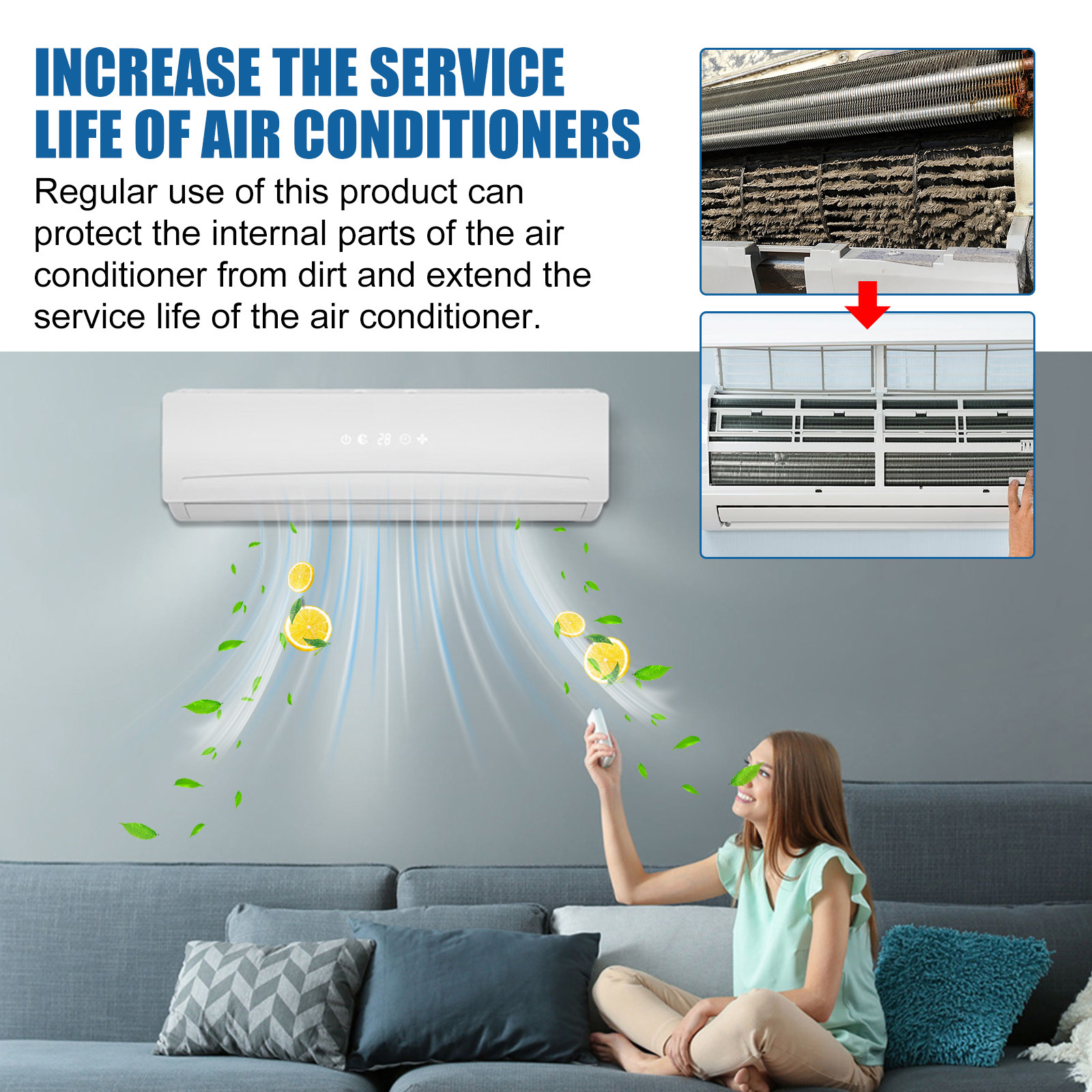 Jakehoe Air Conditioner Cleaning Tablet Cleaning Stains On The Inside ...
