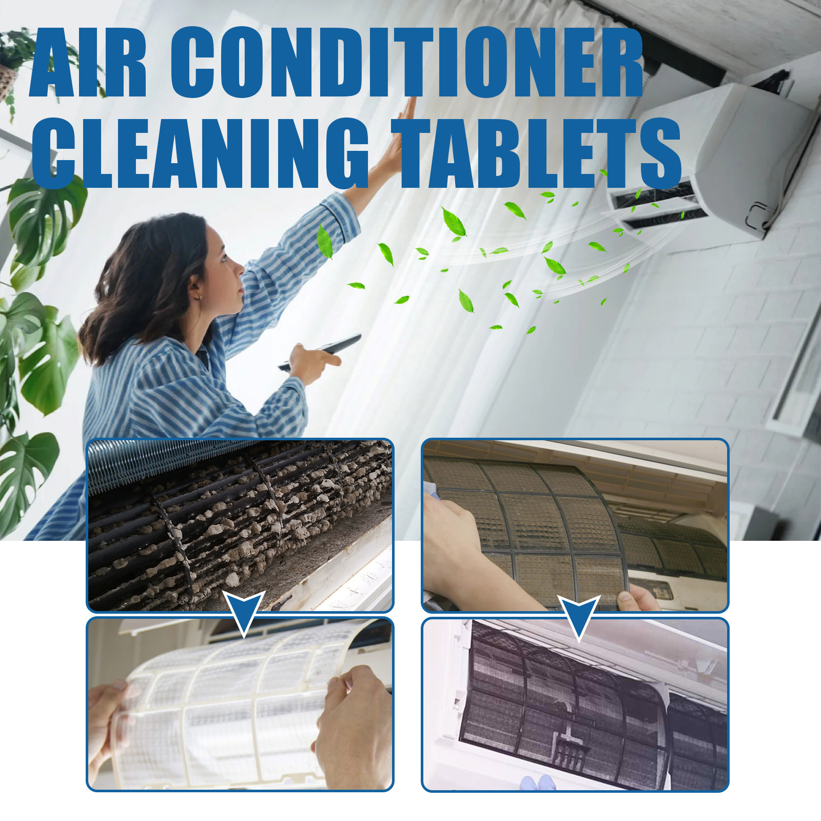 Jakehoe Air Conditioner Cleaning Tablet Cleaning Stains On The Inside ...