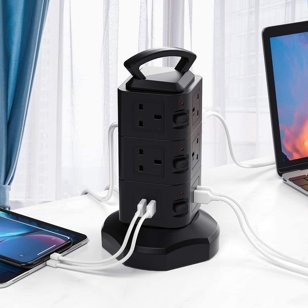 [Bohr]Power Extension Vertical/Tower row Multi Plug Tower Extension ...