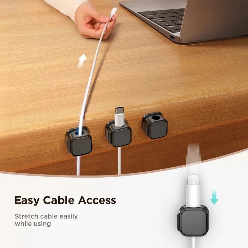 New Magnetic wire clamp adjustable cable holder under the table ...