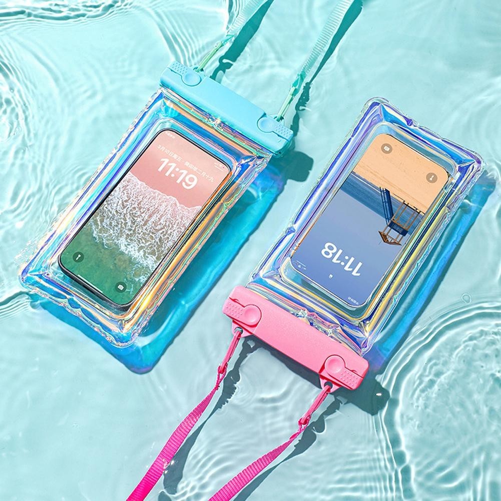 7 Inch Floating Waterproof Phone Pouch - Swimming Touch ID Underwater ...