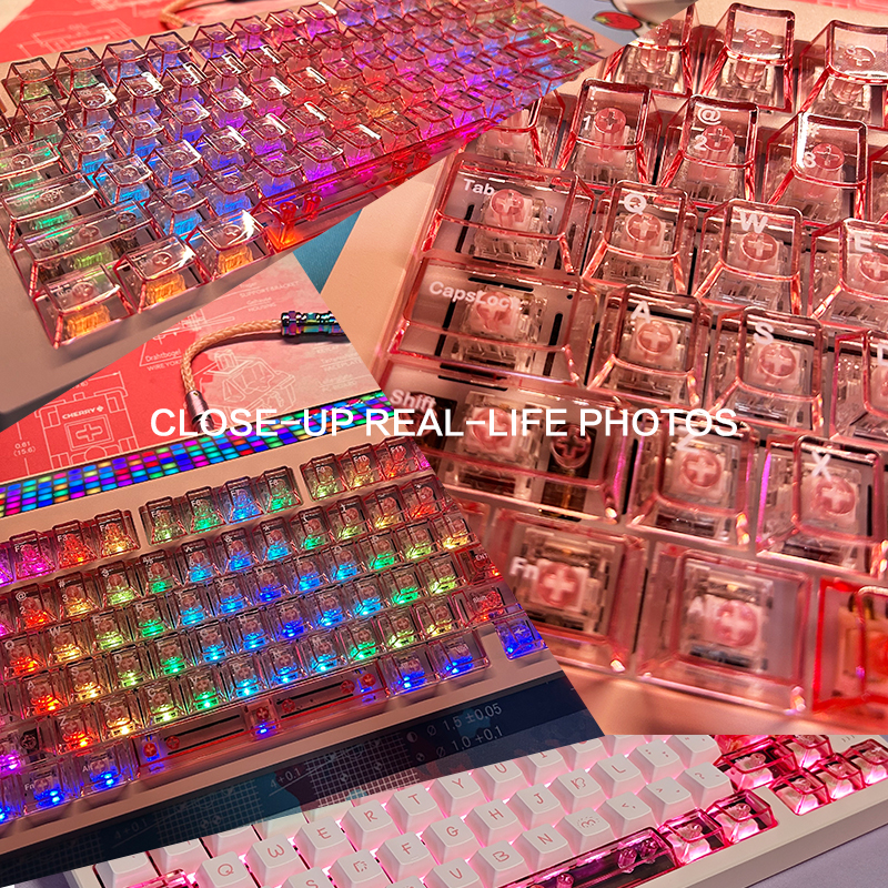 Emerald Green Transparent Keycaps 157Key/Set PC Material Keycap Cherry ...