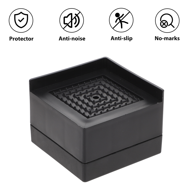 4Pcs Riser Fridge Supports Risers Square Bed Lifters Chair Feet Pad ...