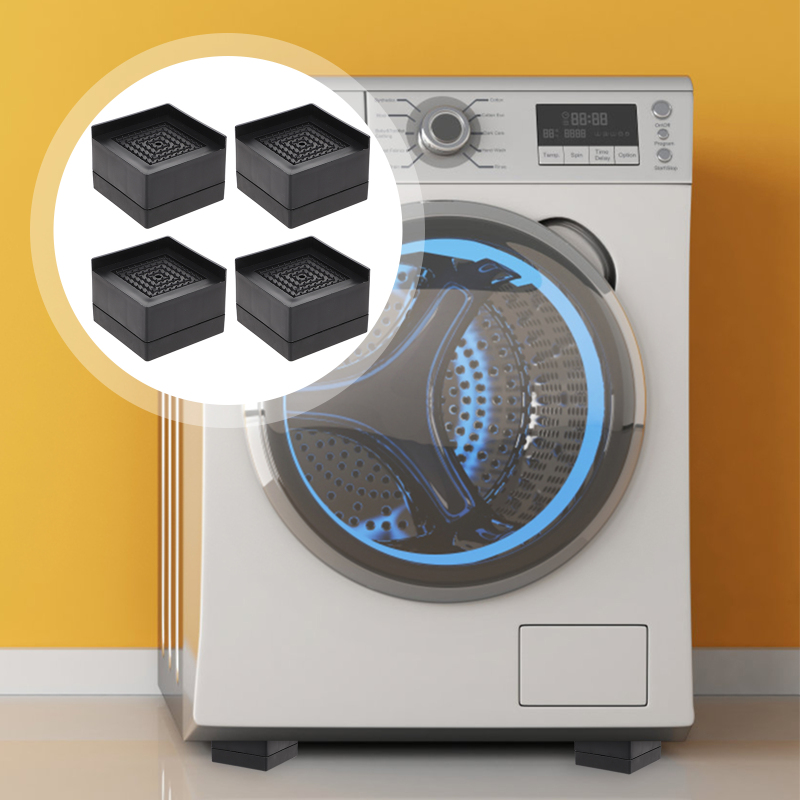 4Pcs Riser Fridge Supports Risers Square Bed Lifters Chair Feet Pad ...