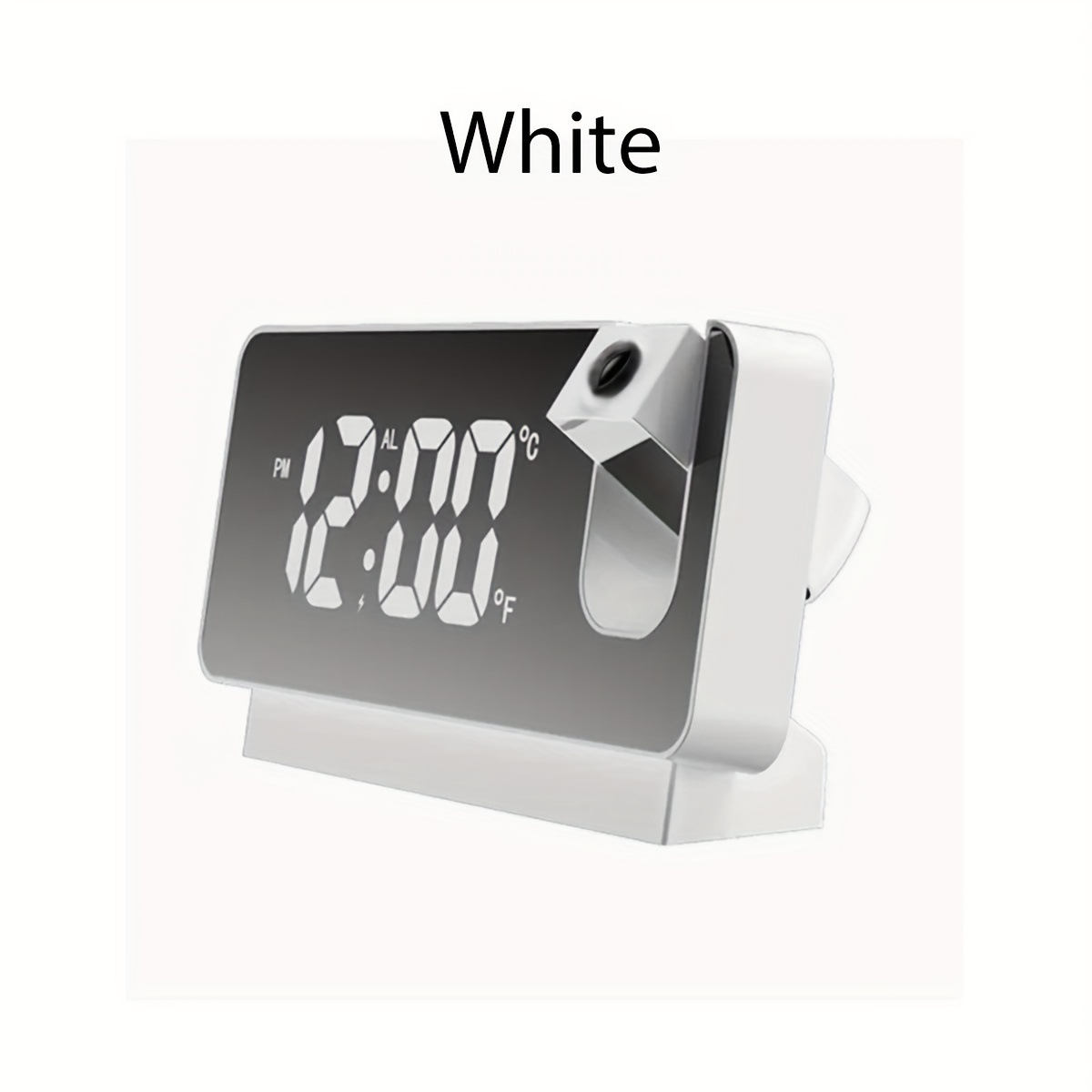 LED Electronic Clock Red Light Projection USB Charging Bedroom Living ...