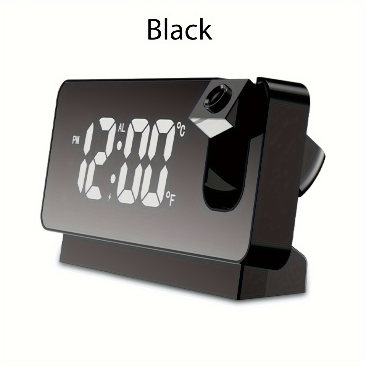 LED Electronic Clock Red Light Projection USB Charging Bedroom Living ...