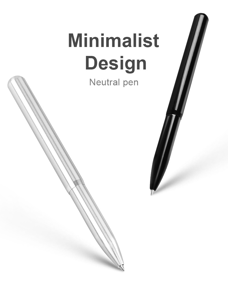 Metal Gel Pen Stainless Steel Metal Pen Holder Heavy Feel Signature Pen ...