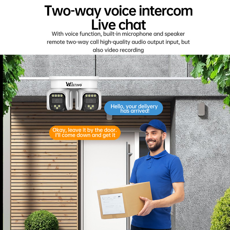 Wistino Outdoor Camera 8MP FHD Right Angle installable Dual Lens Wifi ...