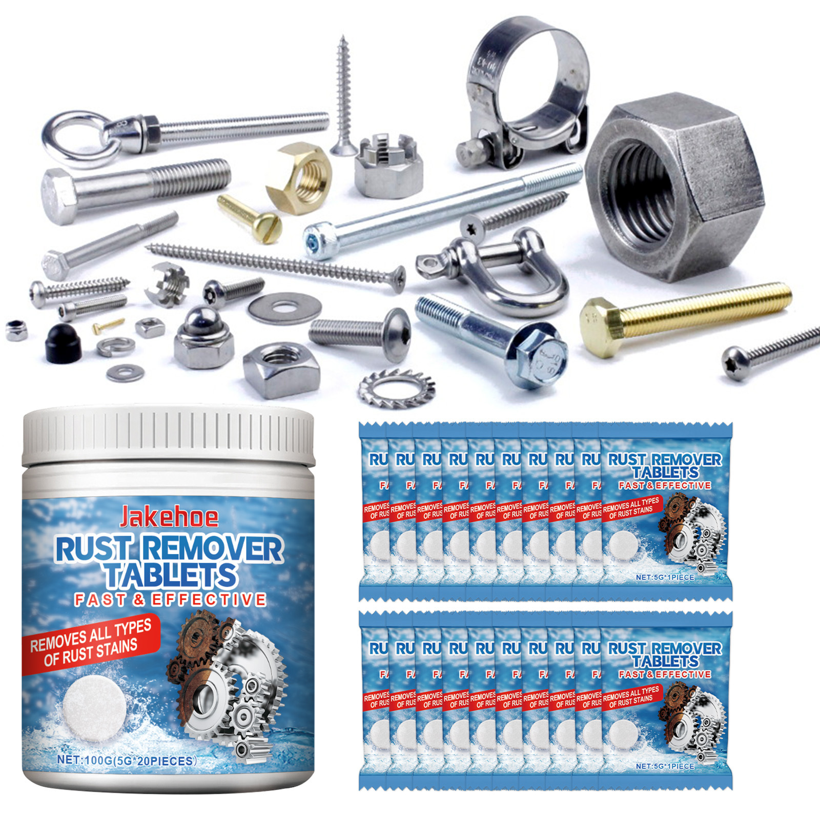 Jakehoe Rust Removal Cleaning Effervescent Tablets Kitchen Stovetop ...