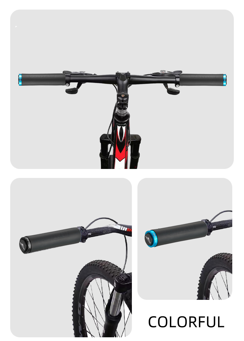 Bicycle Grips Silicone Handle Cover Unilateral Bilateral Lock Soft Non ...