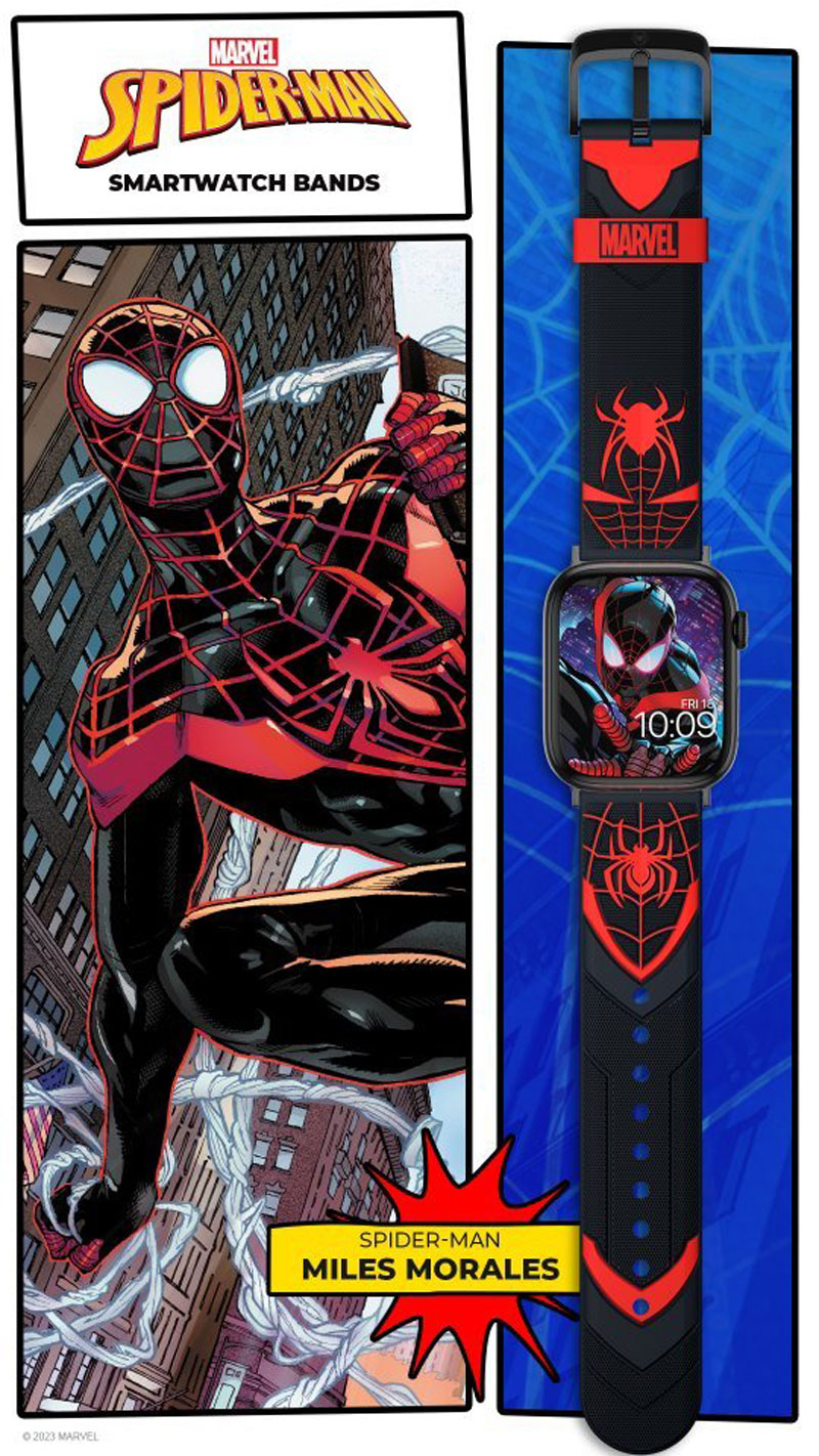MARVEL Spider-Man 3D Relief Silicone Strap for iWatch Ultra 2 49mm 45mm ...
