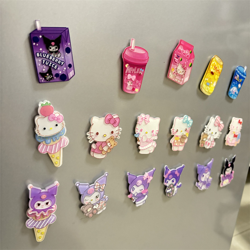 Creative Hello Kitty Fridge Magnet Sticker Sanrio Refrigerator Magnetic ...