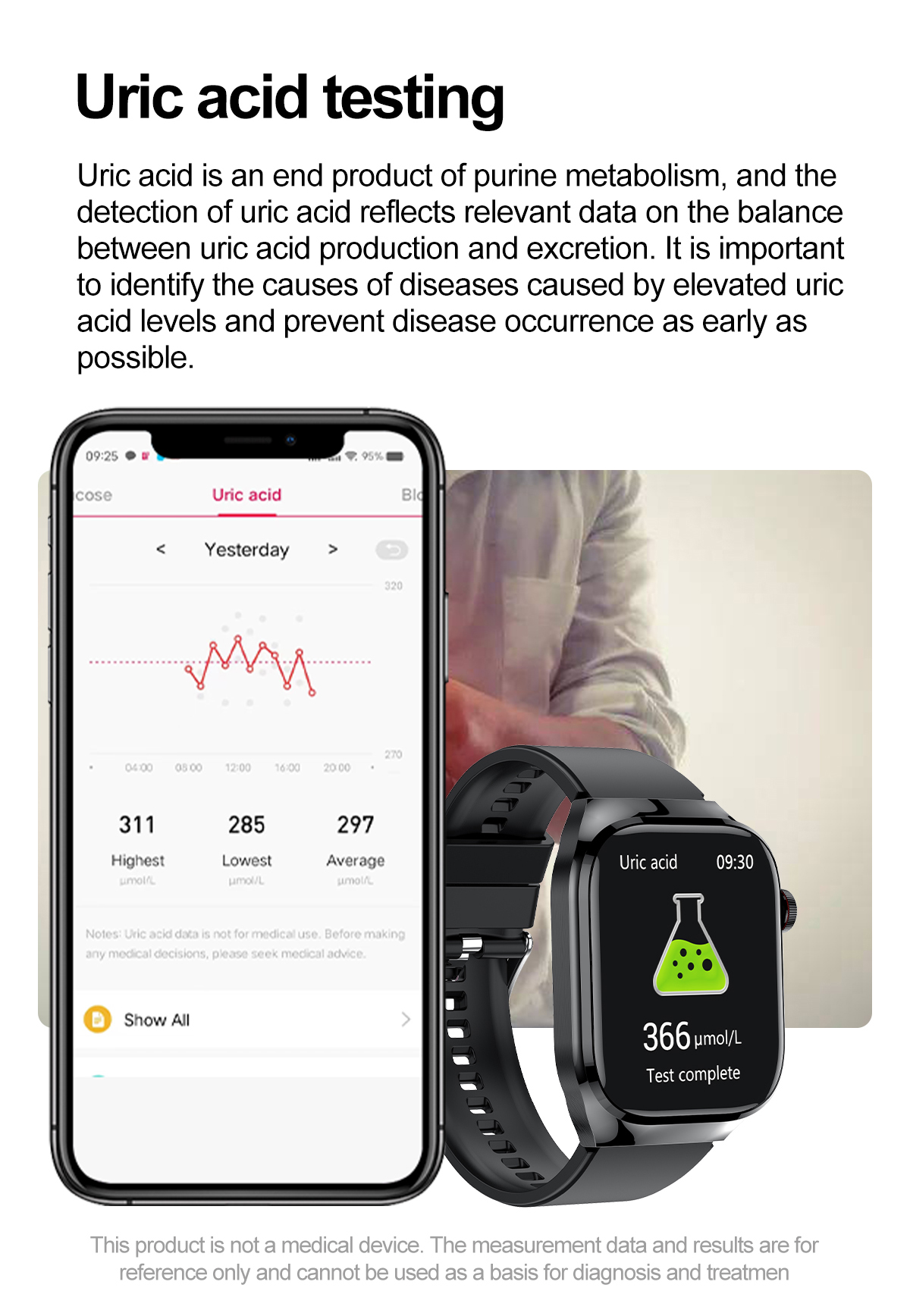 New TK16 Smartwatch Micro Examination Bluetooth Call ECG Body Fat ...