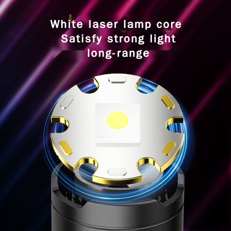 Upgraded Flashlight Type-C Charging Colorful Fluorescent Strong Outdoor ...