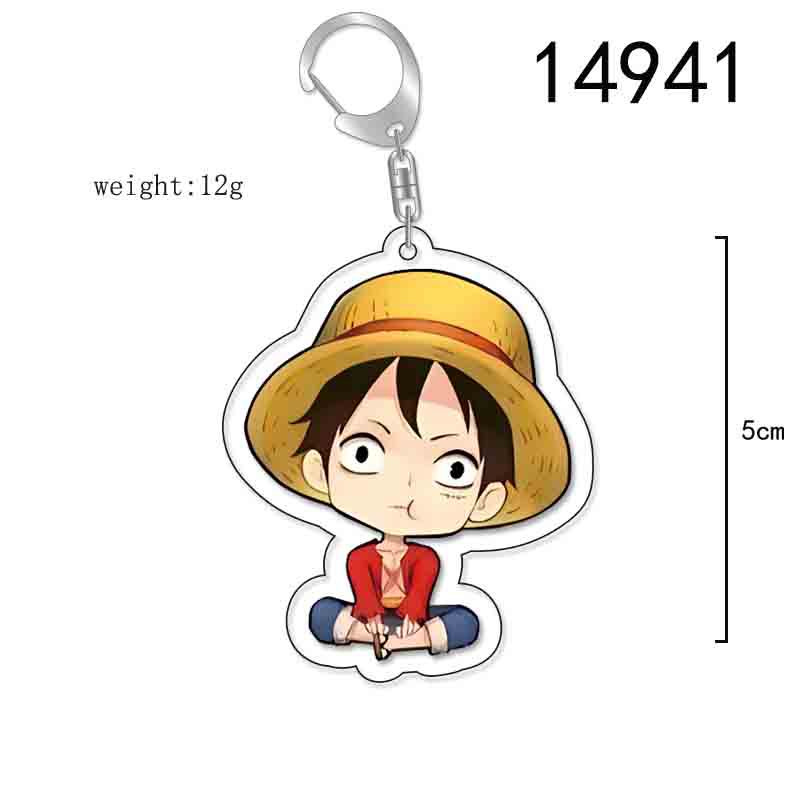One Piece Keychain Acrylic Key Chain Pendant Accessories Cartoon ...