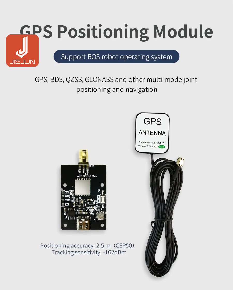 GPS Beidou dual-mode positioning module BD satellite navigation ROS robot IMU inertial ...
