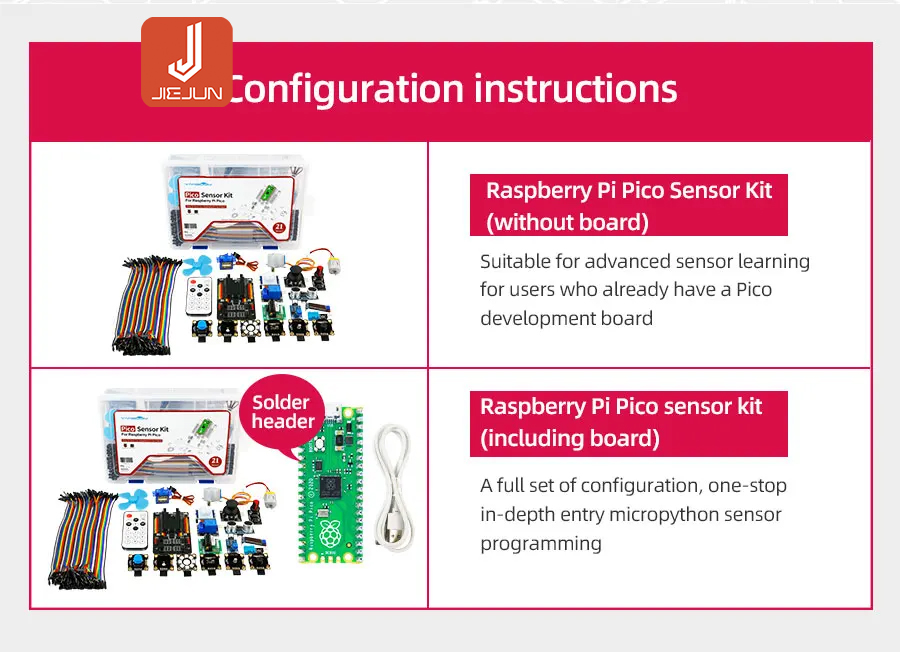 Raspberry Pi Pico Sensor Kit Development Board Get Started With Micropython Programming