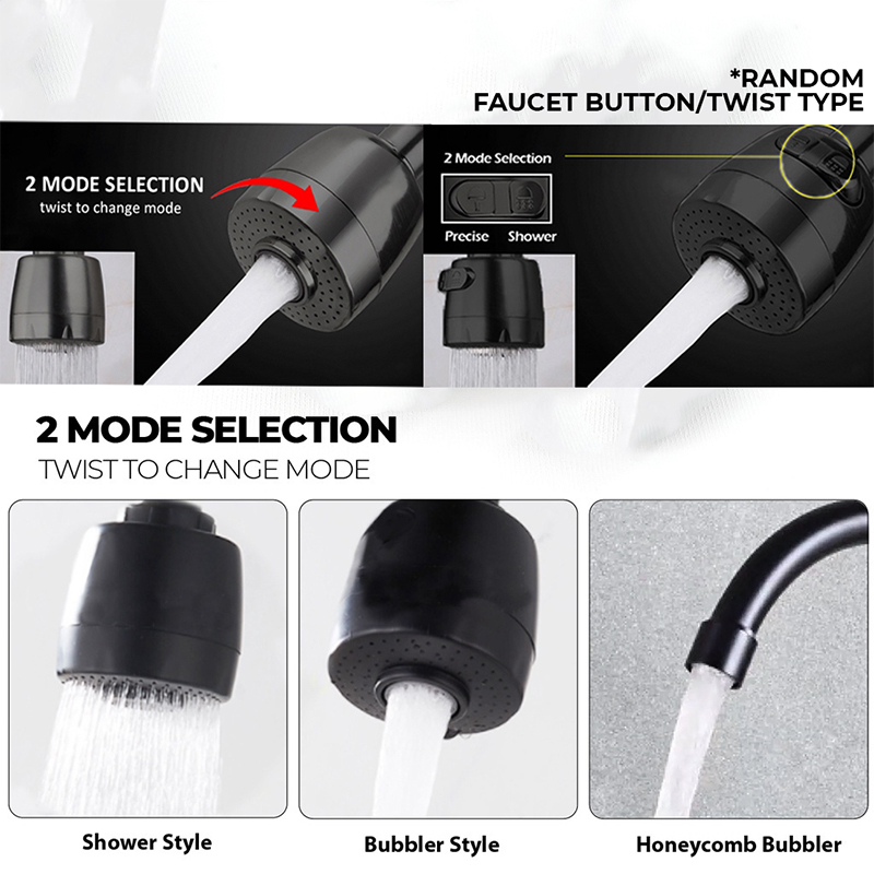 304 Stainless Steel Kitchen Sink Faucet Swivel Flexible 360° Rotation ...