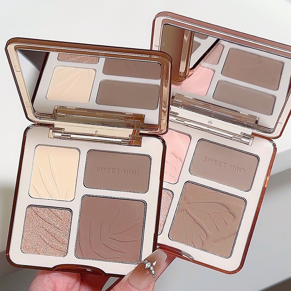 Makeup Four-color Highlighter Contour Palette illuminator Makeup 3D ...