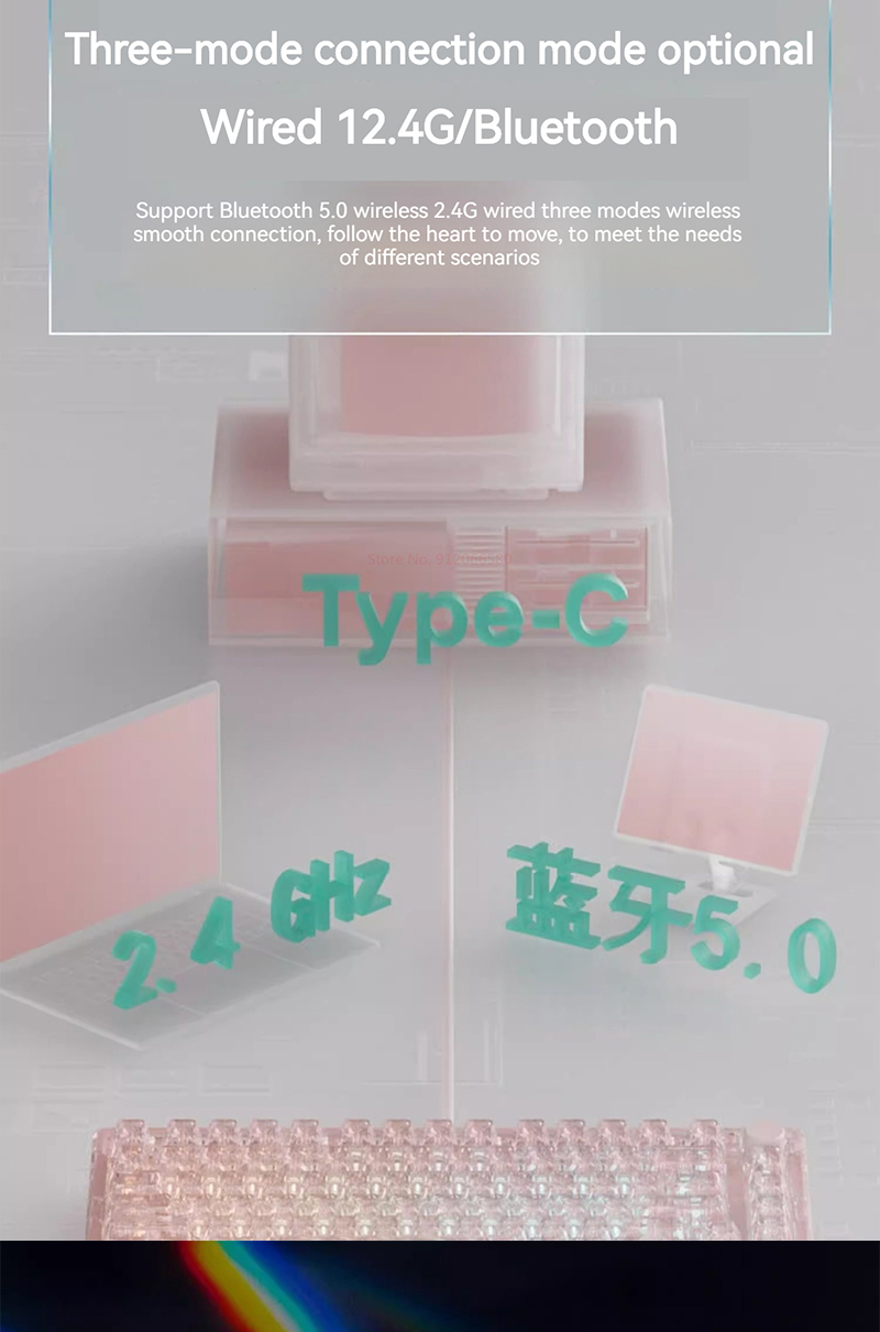 Akko MonsGeek ICE 75 Mechanical Keyboard Multi Modes RGB Backlit ...