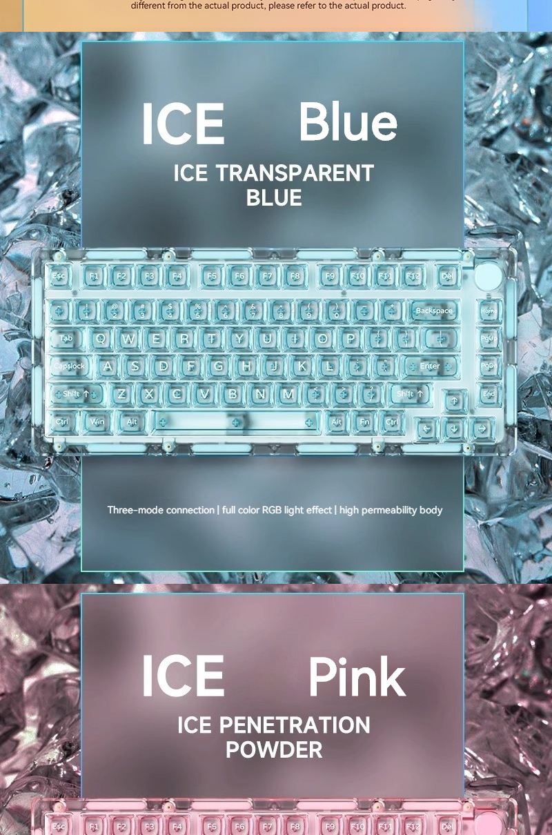 Akko MonsGeek ICE 75 Mechanical Keyboard Multi Modes RGB Backlit ...