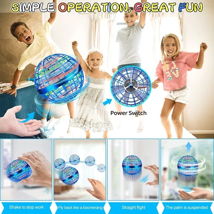 Flynova pro flying ball 360 ° rotating flying orb toys spinner ...