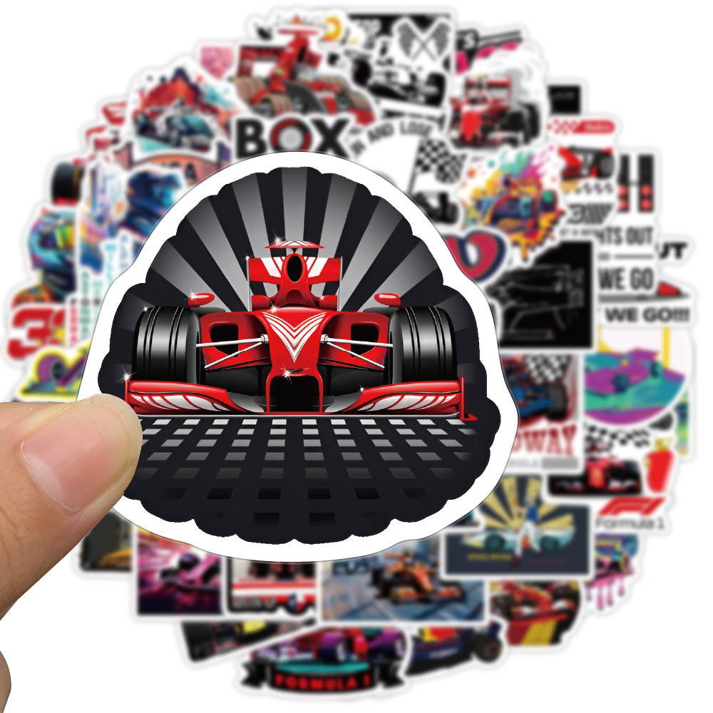 [Large Stickers]50pcs F1 Formula One Stickers Pack for Laptop Scrapbook ...