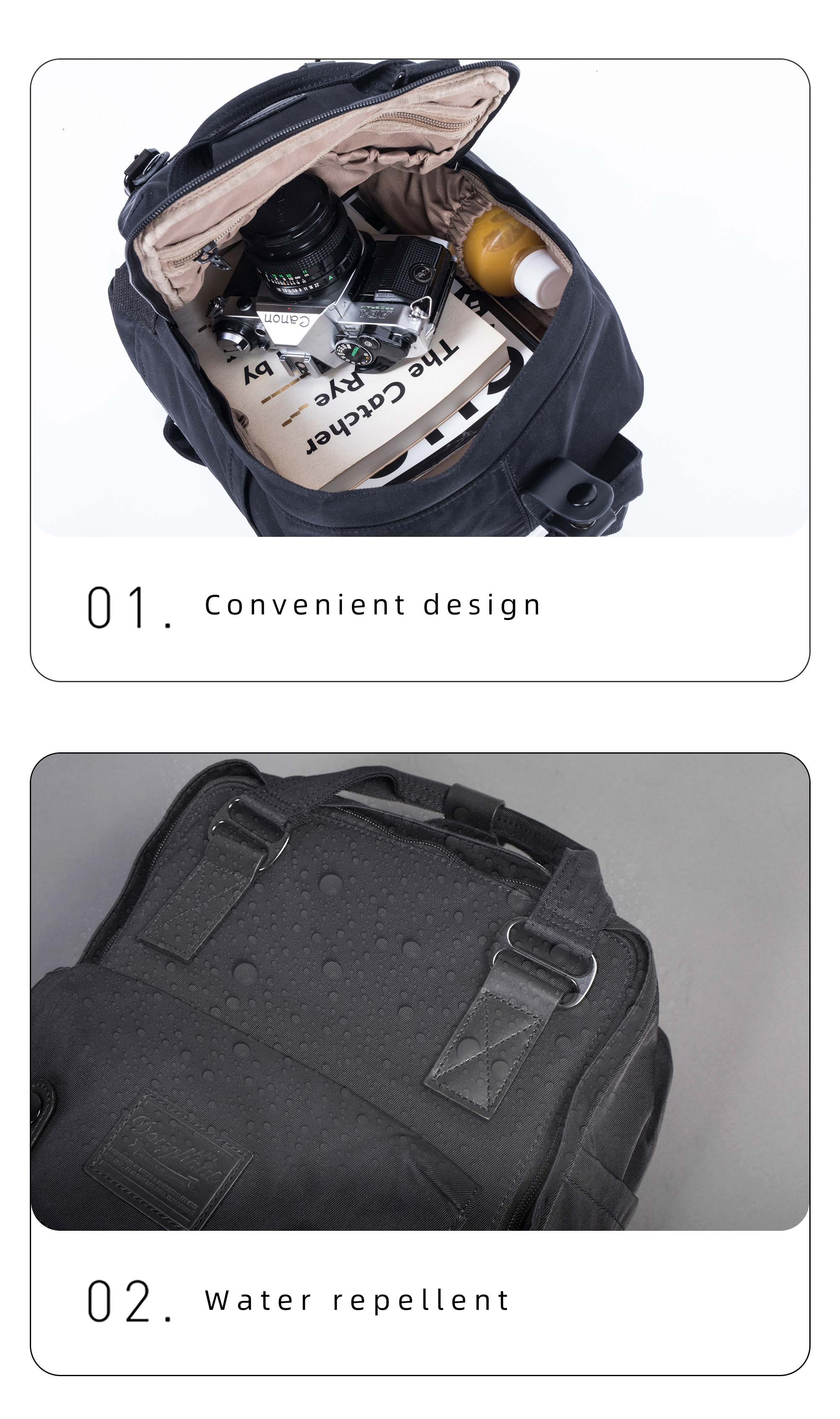 Doughnut Macaroon Black Series Unisex Multifunctional Casual Backpack ...