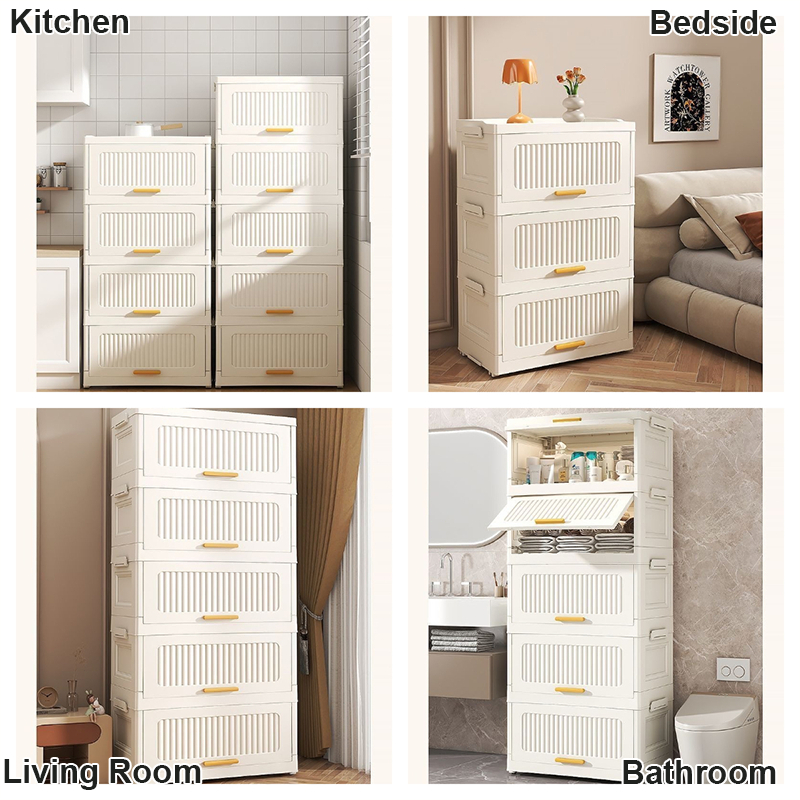 IKEA Foldable Drawer Storage Cabinet Multifunction Home Kitchen Cabinet ...