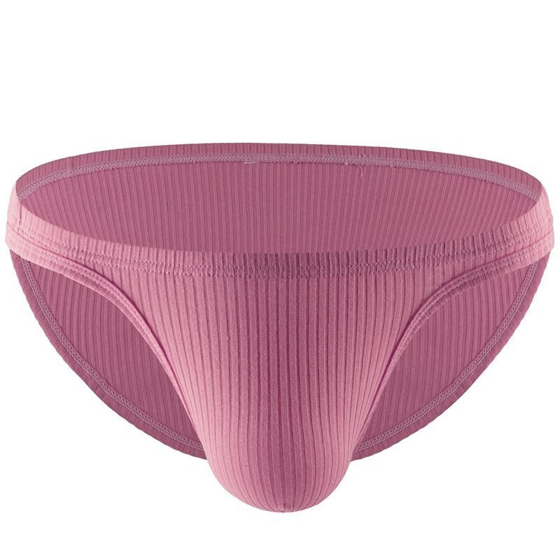 Men Threaded Fabric Briefs Male Panties Man Bulge Jockstraps Lingerie ...
