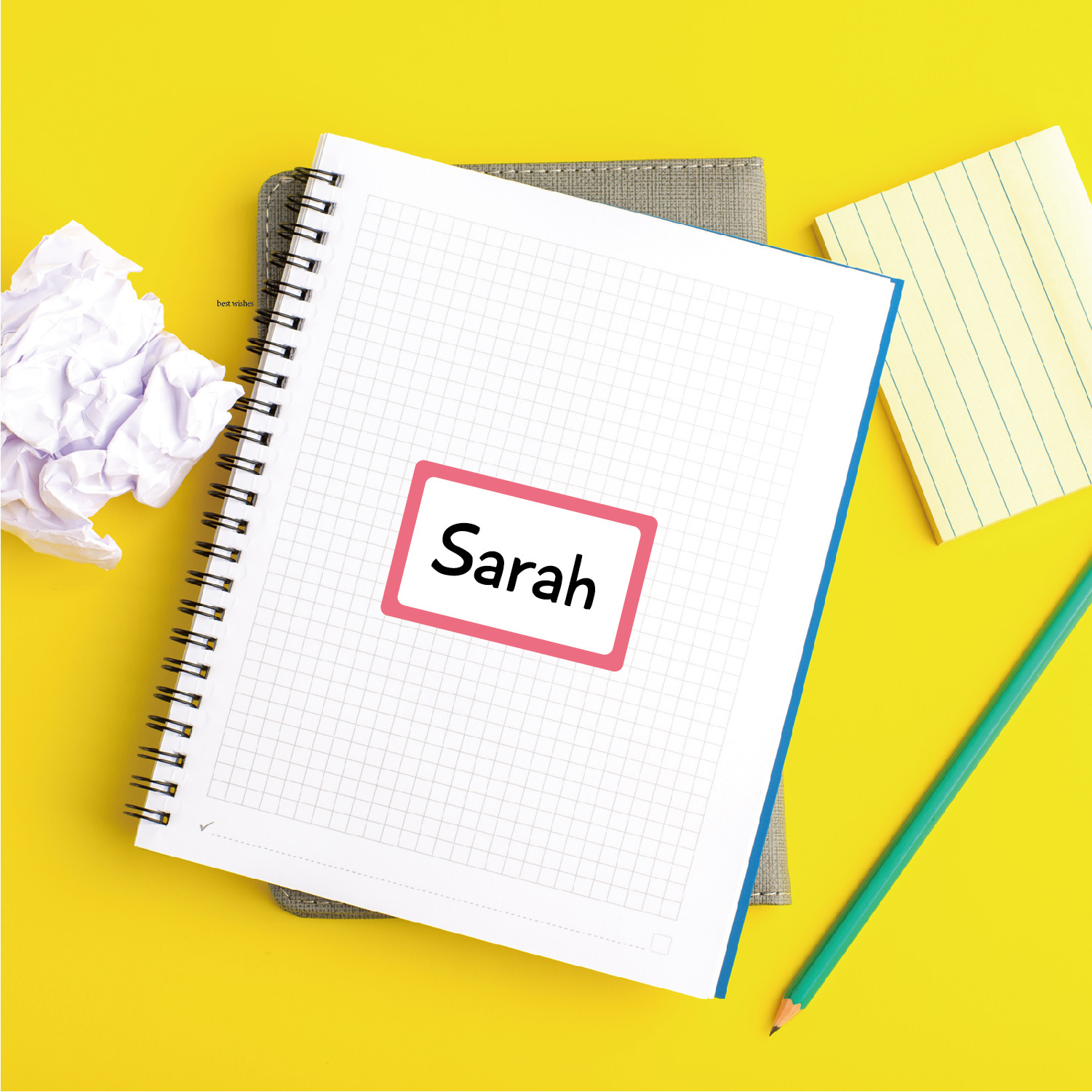 100 Pcs 10 Colors Name Tags Stickers, 2"x3"Plain Name Tag Labels ...