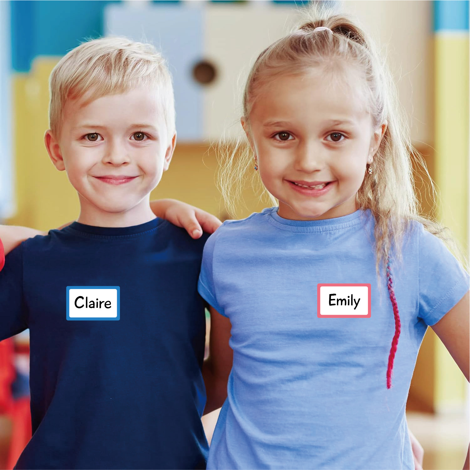 100 Pcs 10 Colors Name Tags Stickers, 2"x3"Plain Name Tag Labels ...