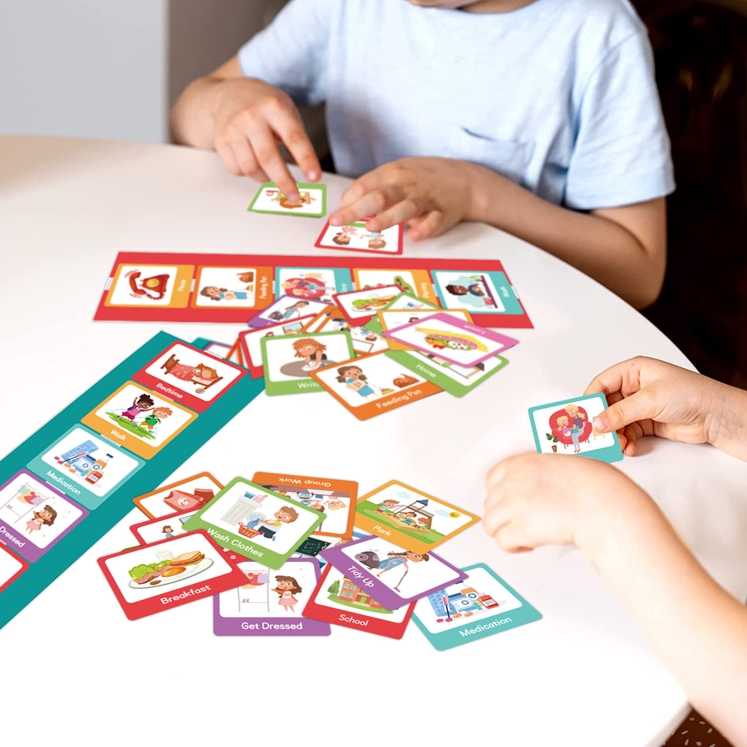 Visual Schedule for Kids Toddlers, Routine Chore Chart Magnetic Cards ...