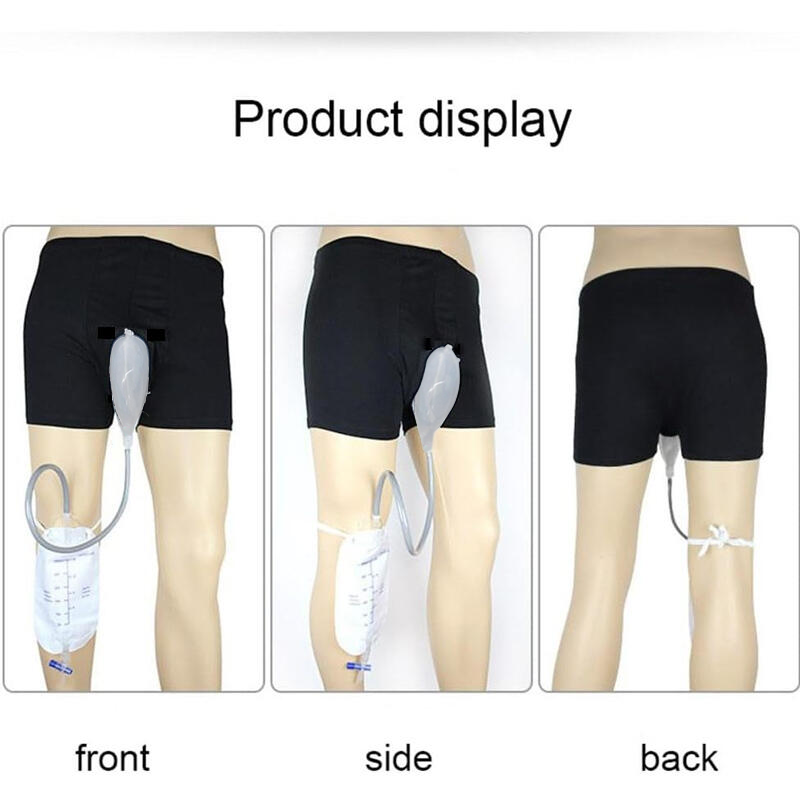 Men's urinal Wearable drainage bag leg brace Reusable portable pee ...
