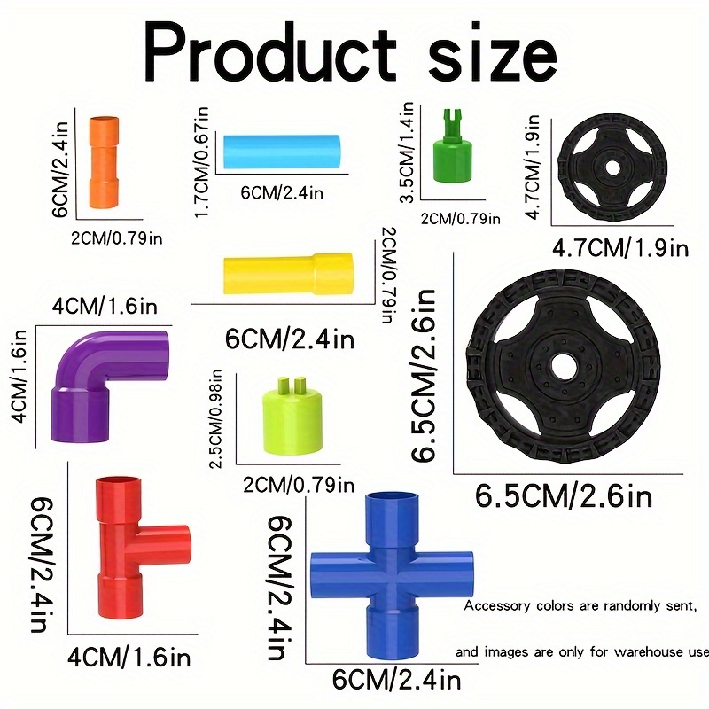 160/100/60pcs Design Your Own Water Pipe Creative and Montessori ...