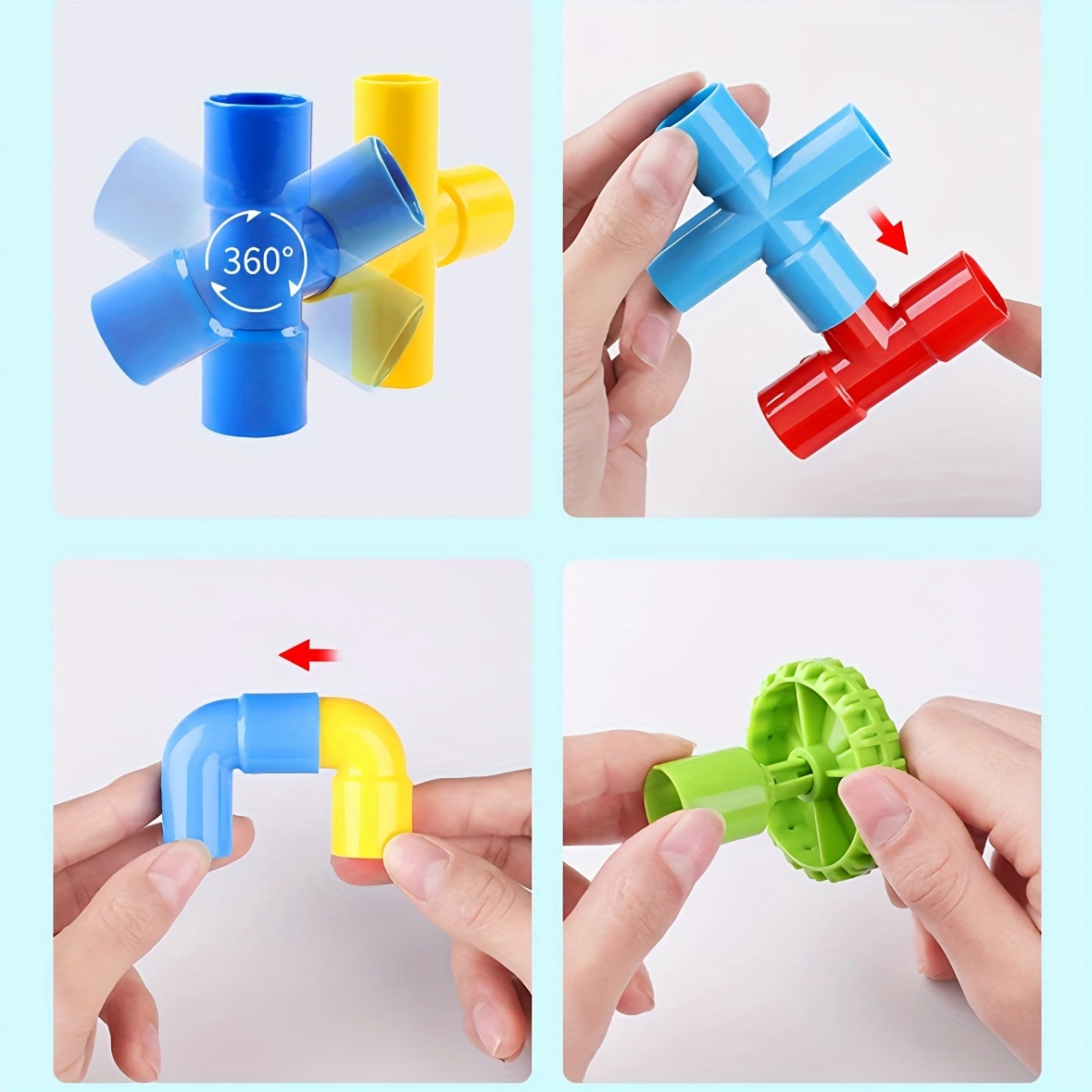 160/100/60pcs Design Your Own Water Pipe Creative and Montessori ...