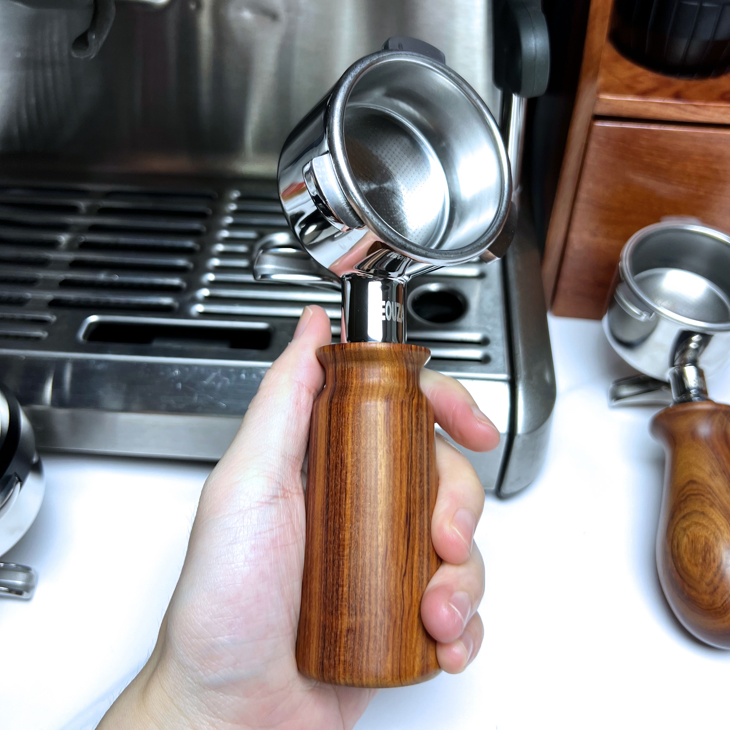 NEOUZA M10 M12 Portafilter Rosewood Handle Espresso Coffee Machine ...