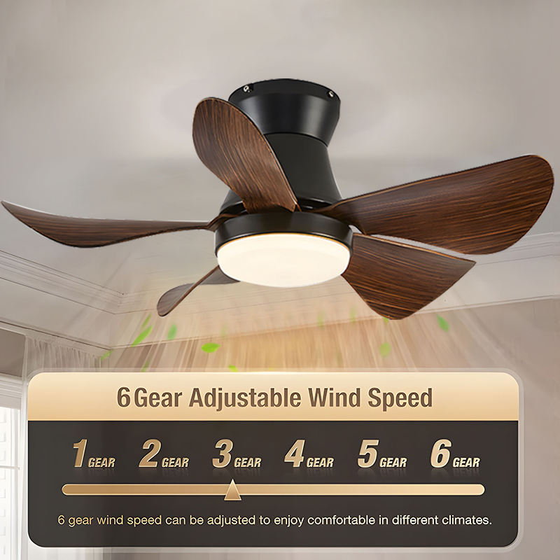 26 Inch Ceiling Fan With Light Fan With Remote Control 6 Speeds ...