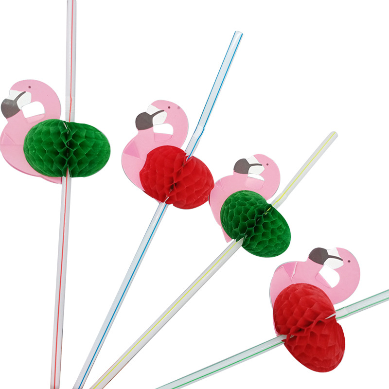 Bar Party Decoration Color Bar Art Straw Fruit Disposable Straw ...
