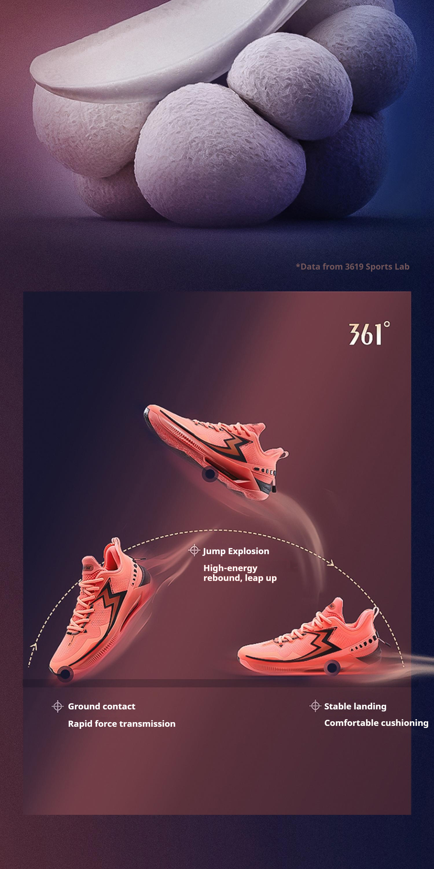 361 Degrees Big3 5.0 Quick Pro Men Basketball Shoes Wear-Resistant ...