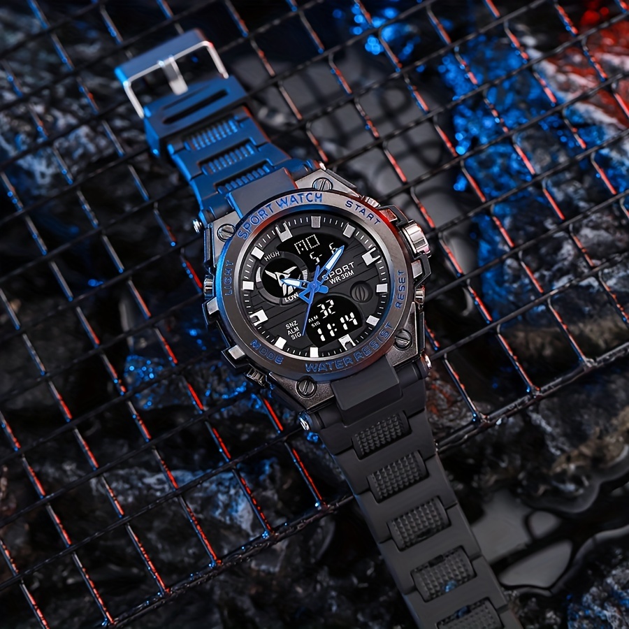 Multifunctional Outdoor Sports Watch - Dual Display Electronic Watch ...