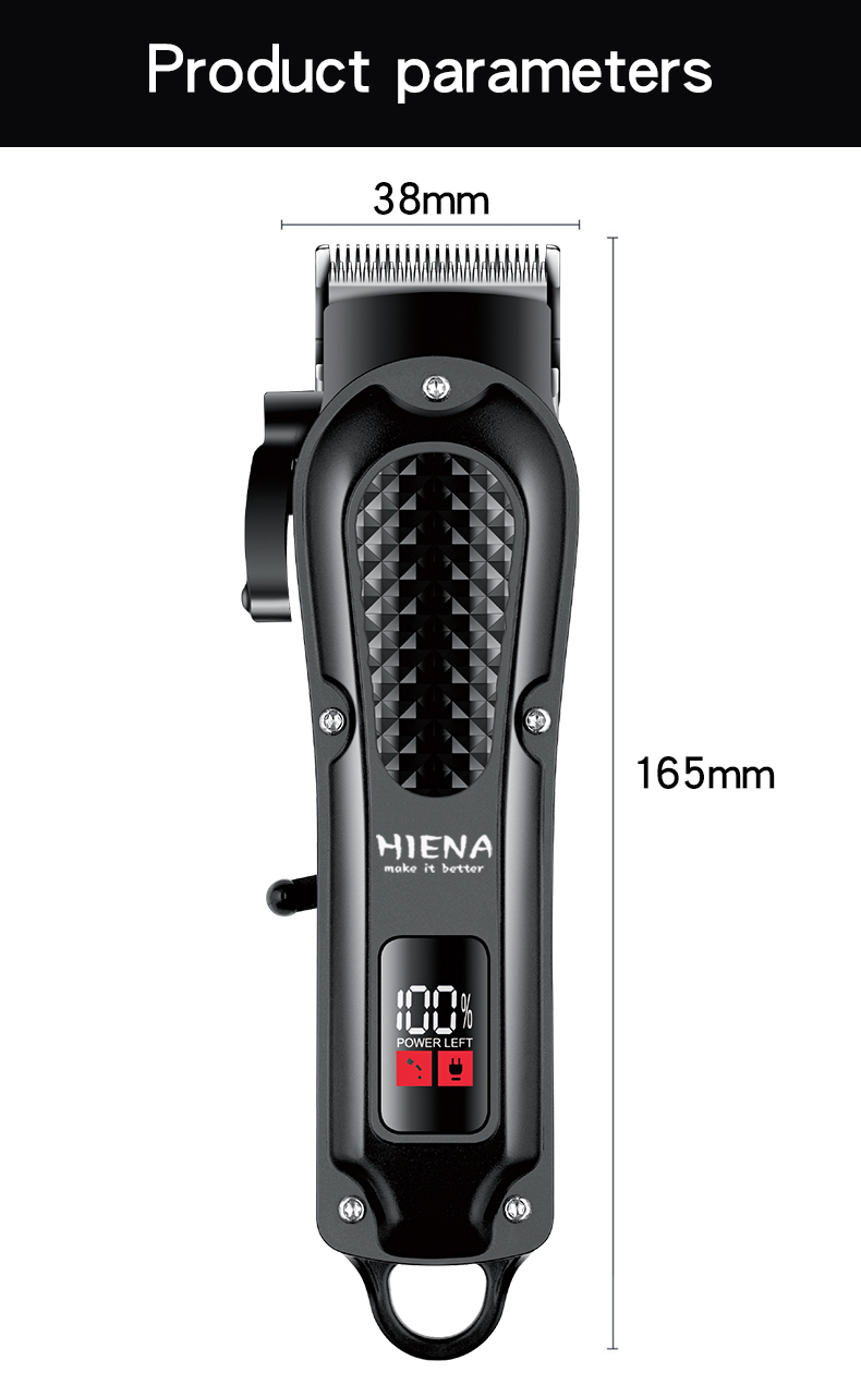 HYN-212 Professional Hair Clipper Hair Clipper Rechargeable Electric ...