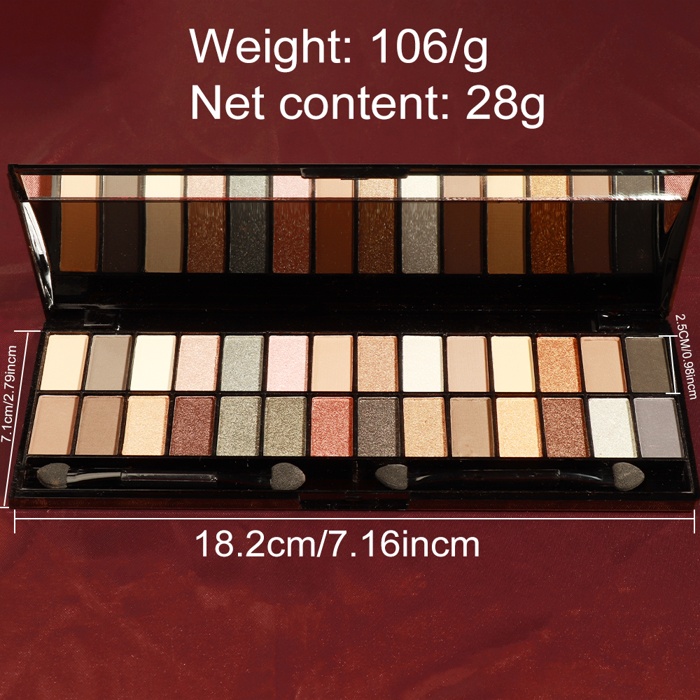 CmaaDu 28 Color Matte Pearl Eyeshadow Palette Stage Makeup Set Durable ...