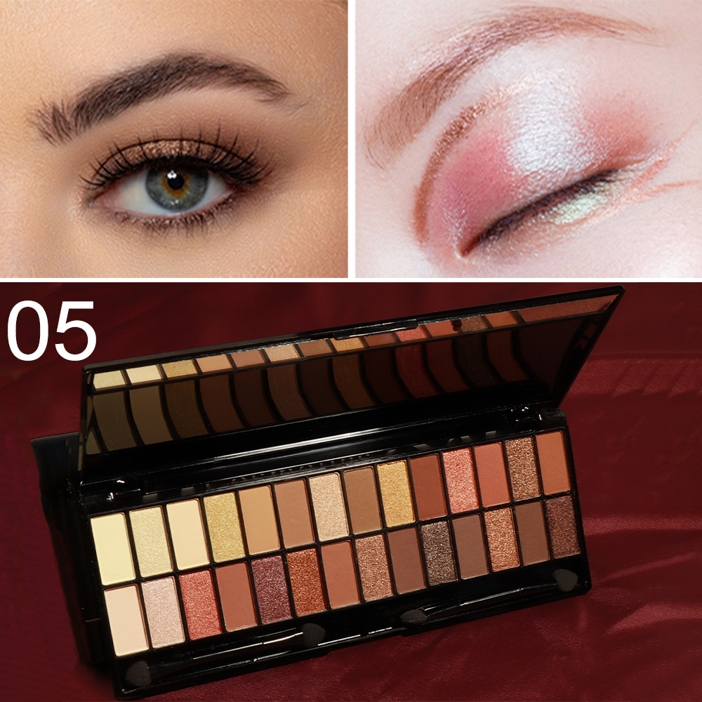 CmaaDu 28 Color Matte Pearl Eyeshadow Palette Stage Makeup Set Durable ...