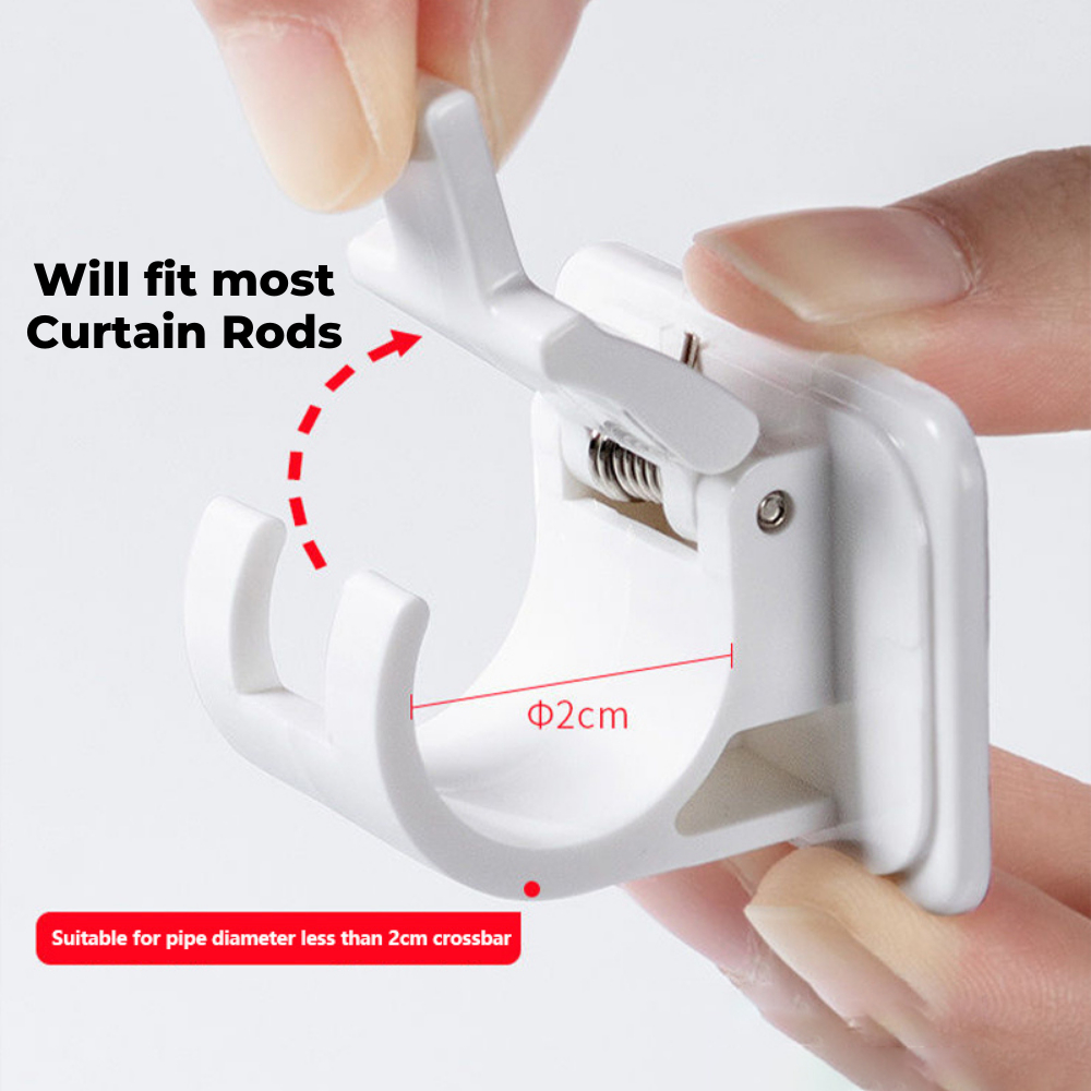 *READY STOCK AT MALAYSIA*Hanging Rod Set Hanging Clips Adhesive Wall ...