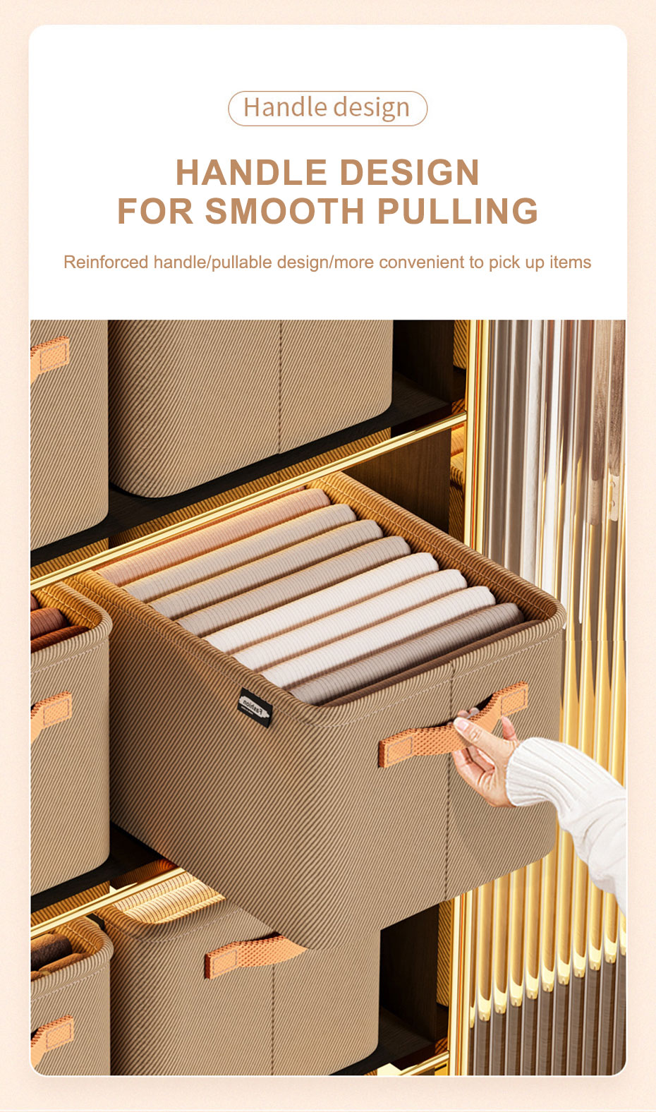XL Clothes Storage Box Fabric Clothes Organizer Wardrobe Organizer Box ...